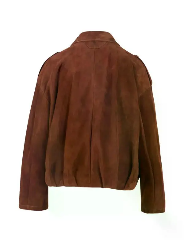 SALVATORE SANTORO Suede Bomber Jacket