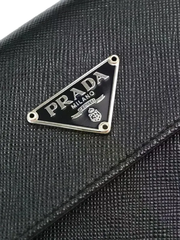 Prada Triangle-plaque Trifold Wallet