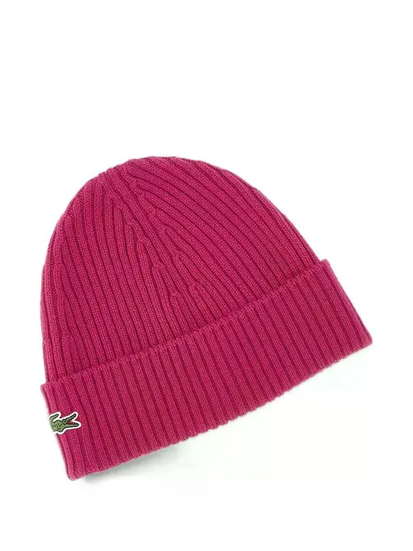 Lacoste Rib-knit Brushed Wool Beanie