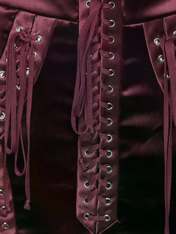 Dolce & Gabbana Lace-up Pencil Maxi Skirt