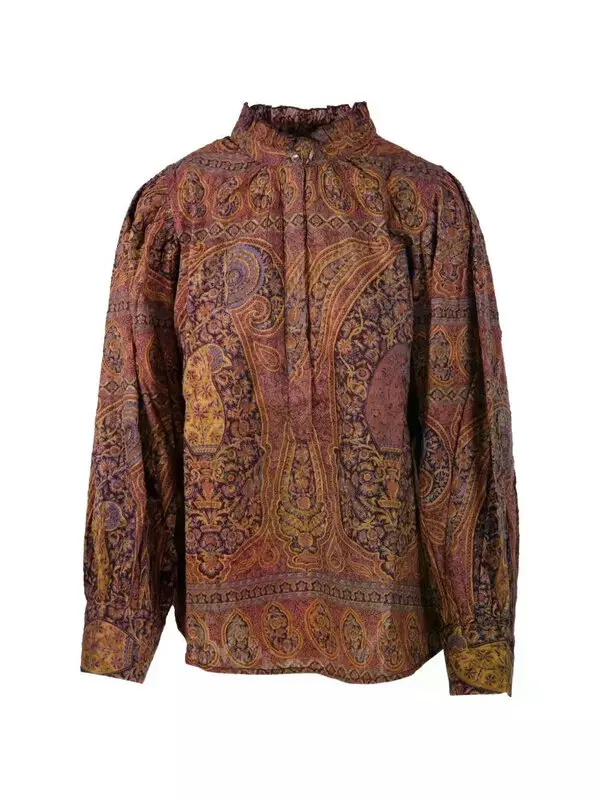 Antik Batik Tai Paisley-print Ruffled Collar Blouse