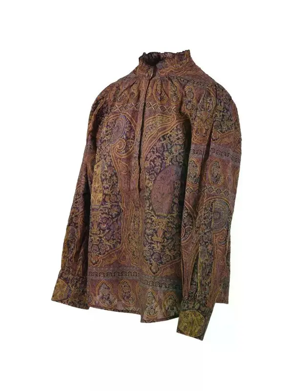 Antik Batik Tai Paisley-print Ruffled Collar Blouse