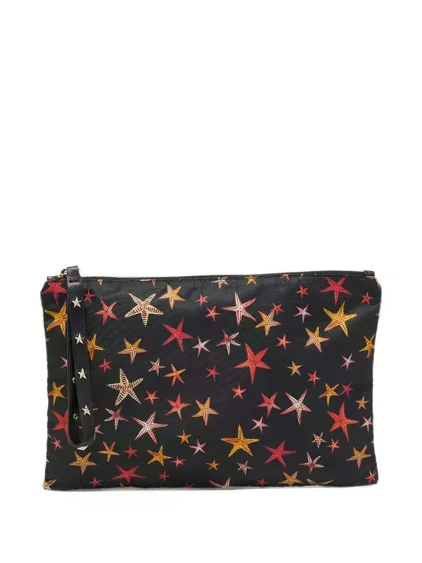 Red Valentino Starfish-print Wristlet Clutch Bag