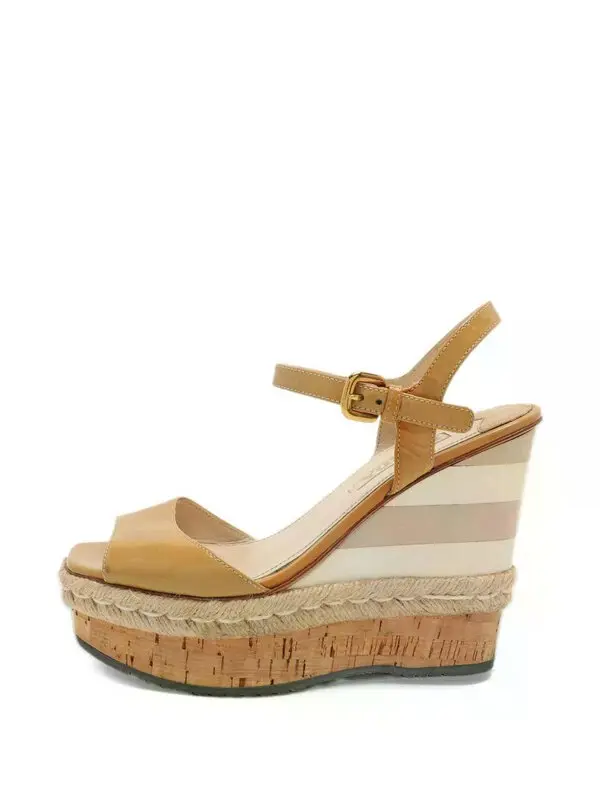 Prada Wedge Espadrille Sandals