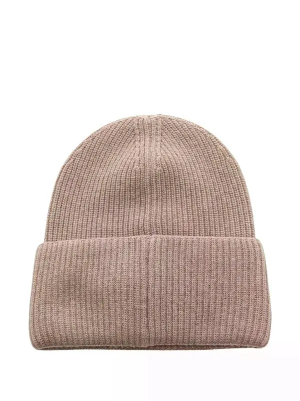Moncler 2020s Logo Patch Beanie Hat