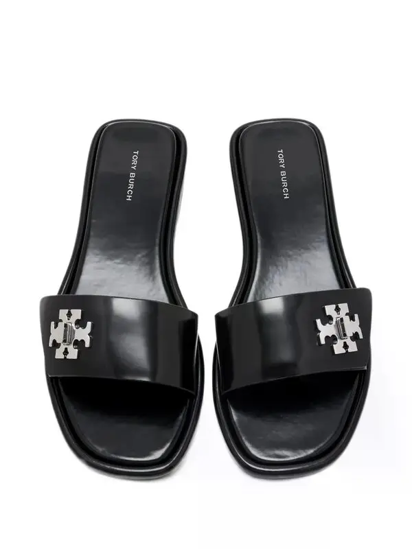Tory Burch T Lock Leather Slides