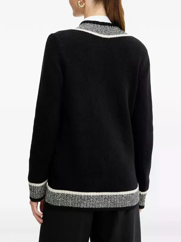 Luisa Spagnoli Contrast-trim Button-up Cardigan