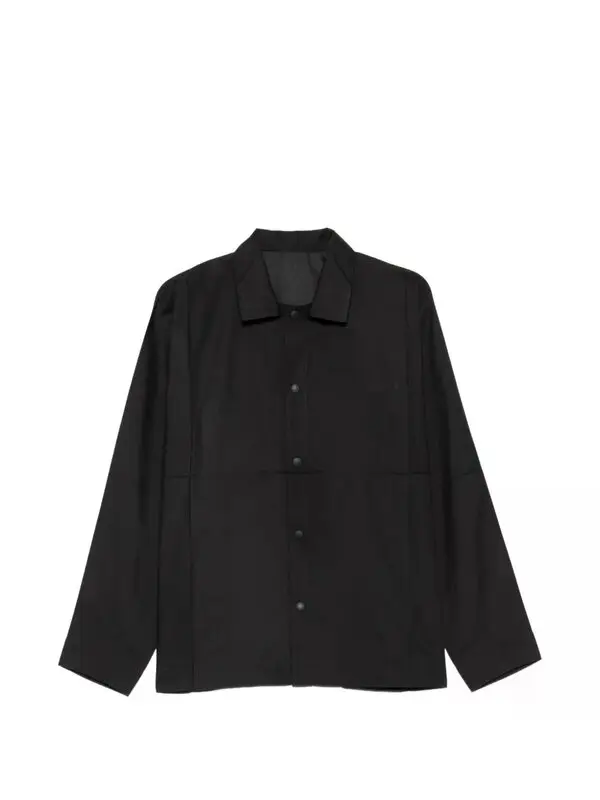 Issey Miyake Panelled Press-stud Shirt - Black