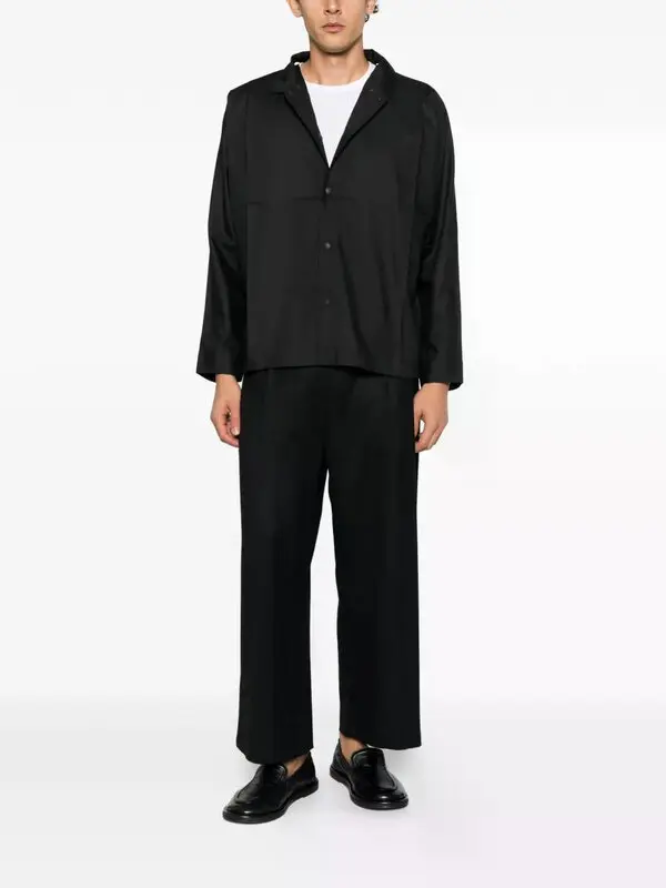 Issey Miyake Panelled Press-stud Shirt