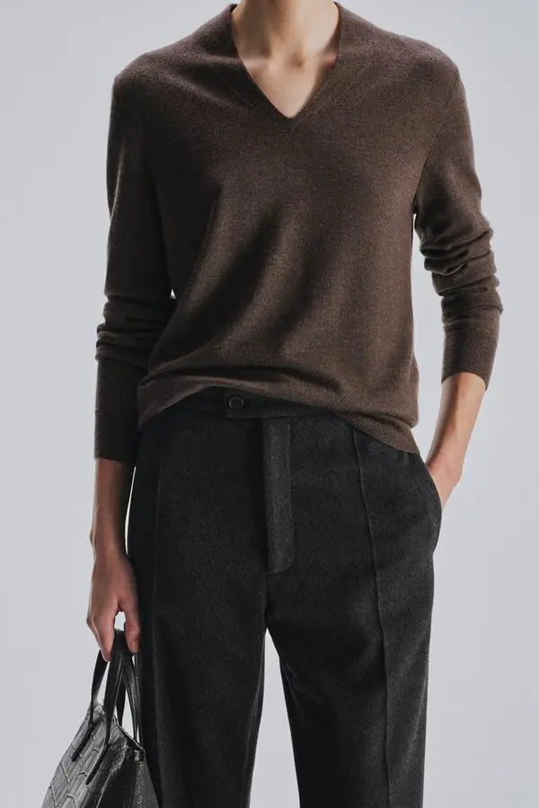 THE ROW Piro Sweater - Nut Brown