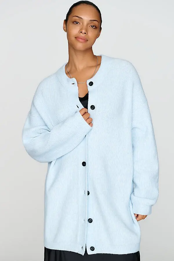 Anthropologie Maeve Wool Blend Overd Long Le Cardigan