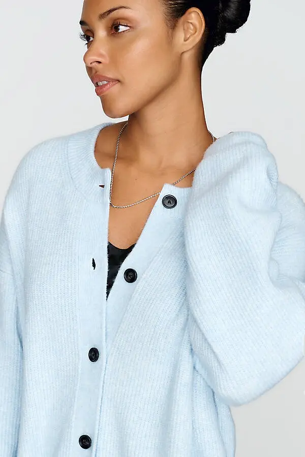 Anthropologie Maeve Wool Blend Overd Long Le Cardigan