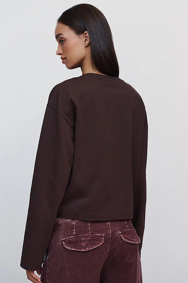 SOVERE / Izel 100% Cotton Knot Front Crewneck Top