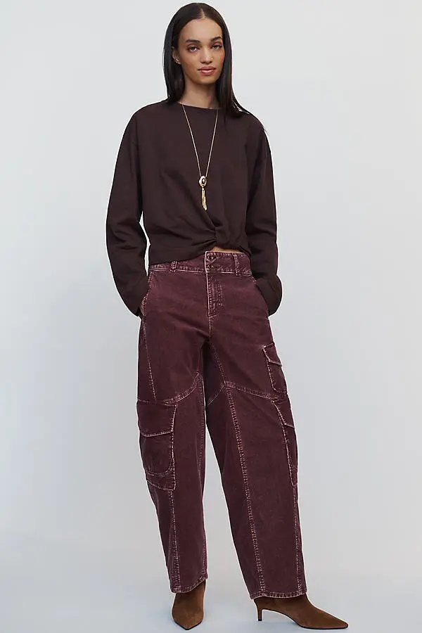 SOVERE / Izel 100% Cotton Knot Front Crewneck Top