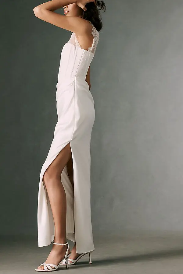 Bhldn Lace Bustier Maxi Dress