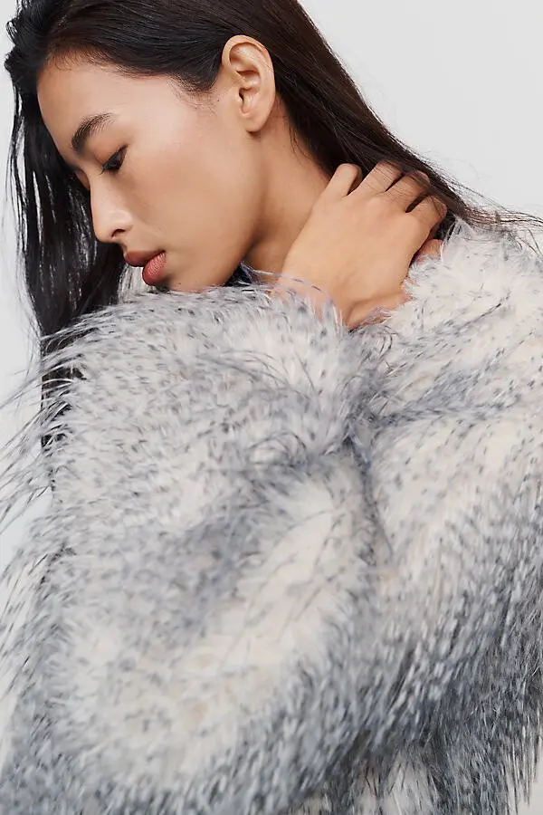 Anthropologie Shaggy Faux Fur Jacket