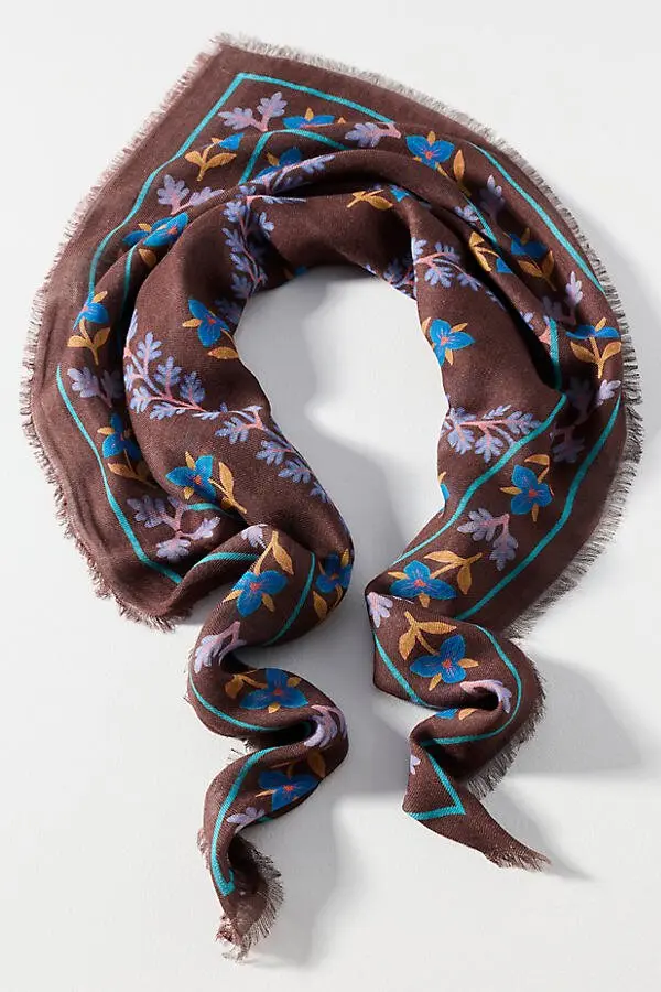 Vismaya Cashmere Silk Blend Hair Scarf - Multi