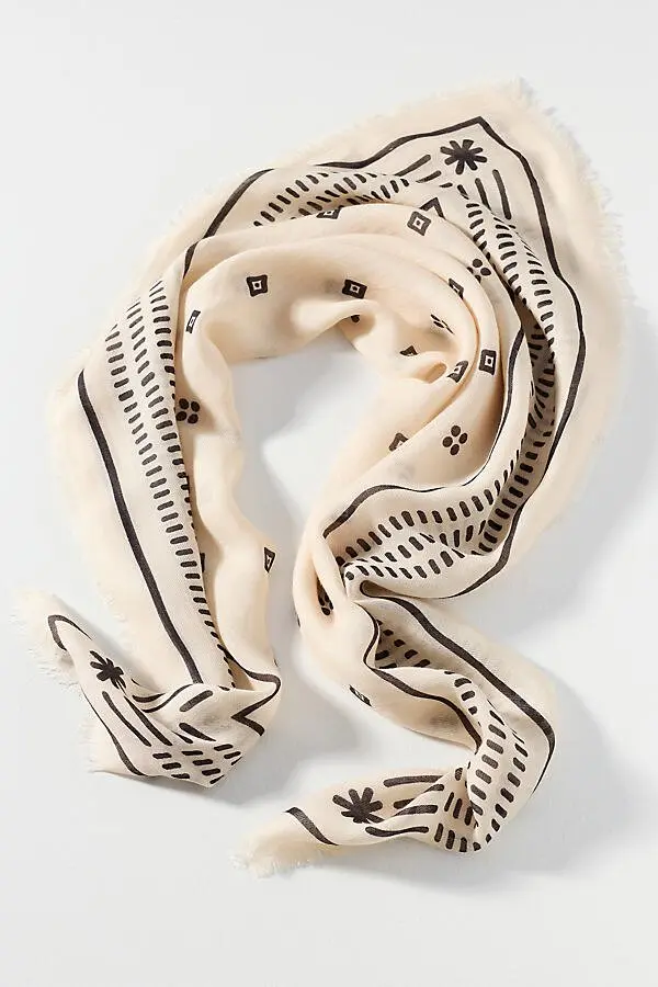 Vismaya Cashmere Silk Blend Hair Scarf - Stone