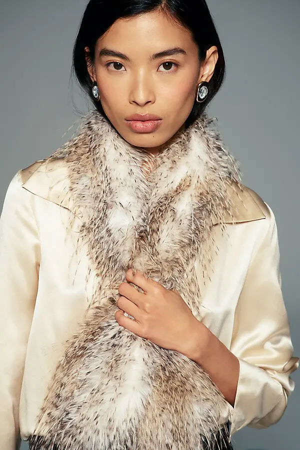 Anna Sui Faux Fur Scarf - Neutral