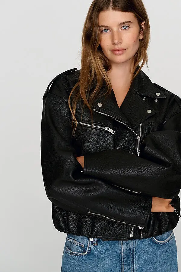 Anthropologie Leather Moto Jacket