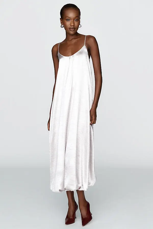 SUNDAY IN BROOKLYN Liquid She Bubble Hem Midi Dress