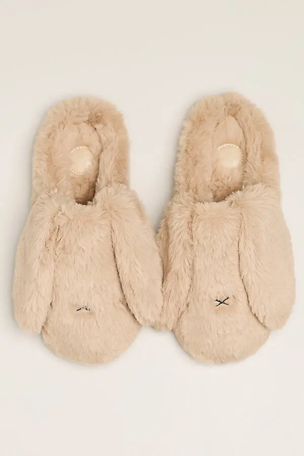 Anthropologie Bunny Scuff Slippers