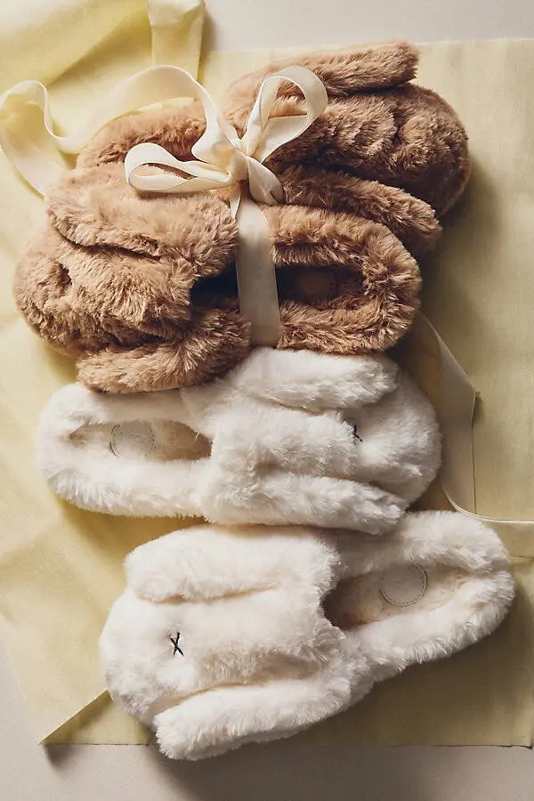 Anthropologie Bunny Scuff Slippers