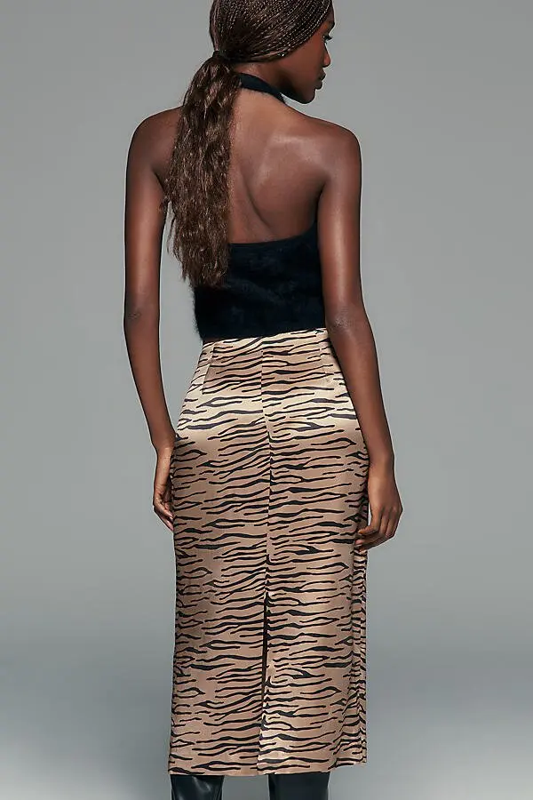 REFORMATION Helen 1% Silk Midi Skirt