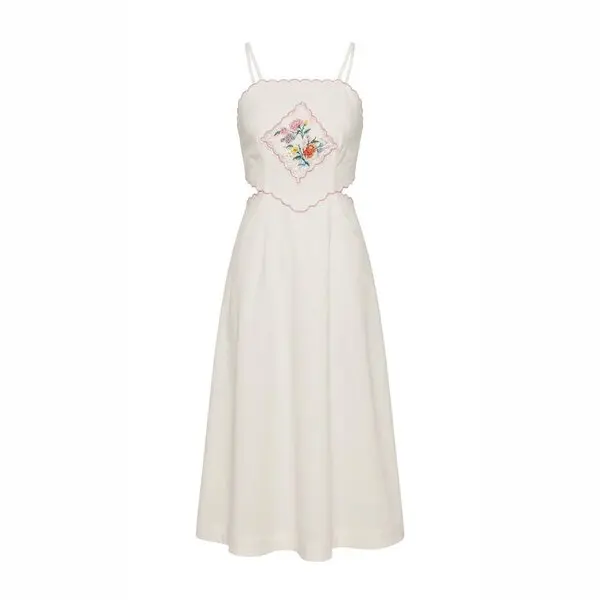 ANOTHER GIRL Embroidered Detail Midi Dress