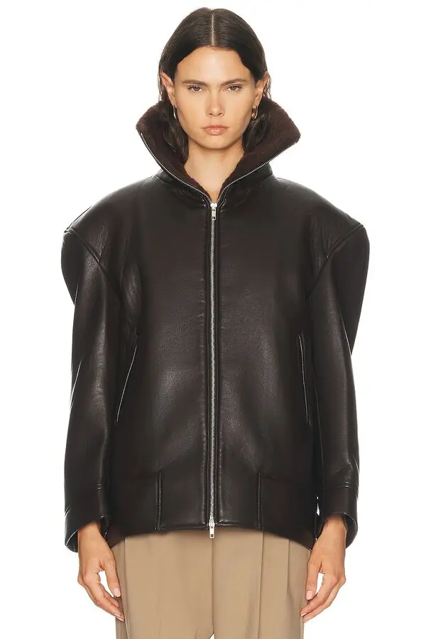 THE FRANKIE SHOP Mountain Faux Leather Jacket