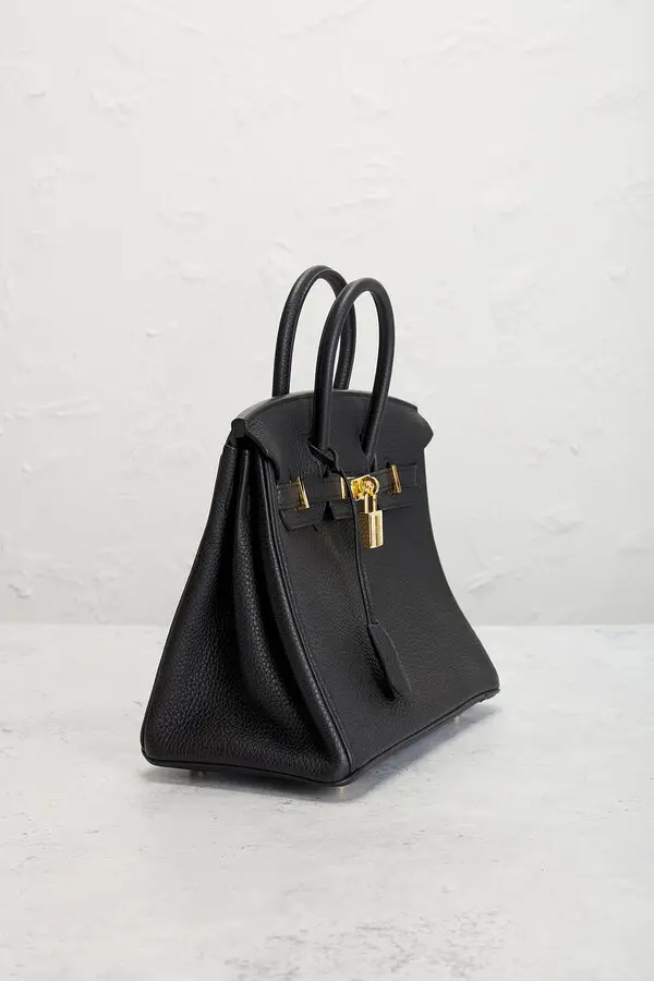 Hermès Togo Birkin 25 Handbag In Black