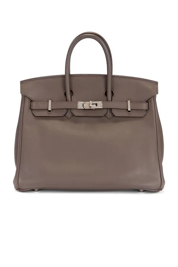 Hermès Swift Birkin 25 Retourne Handbag In Grey