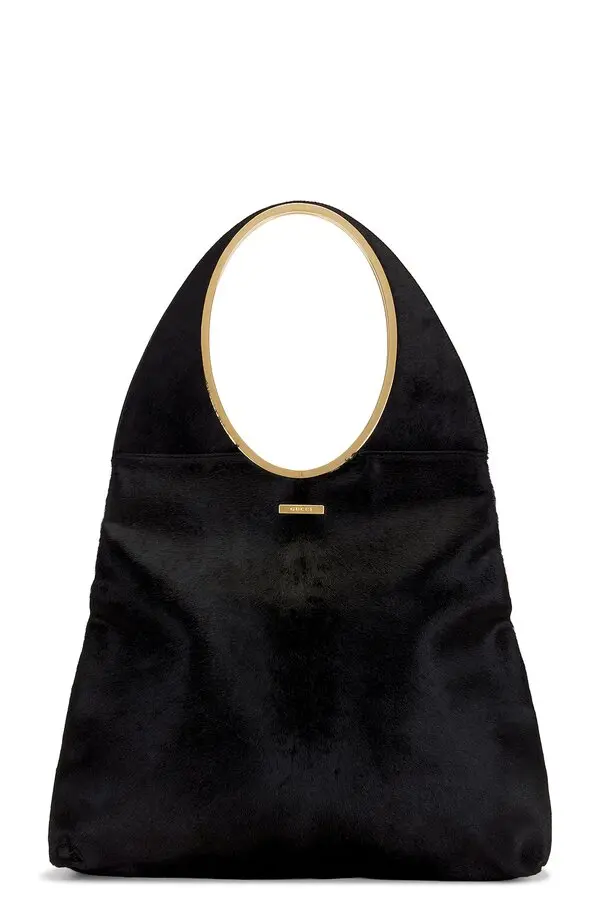Gucci Vintage Oversized Pony Hair Shoulder Bag - Black