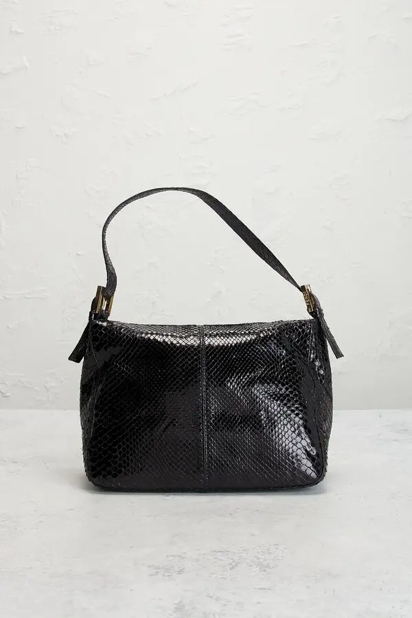 Fendi Vintage Python Mama Baguette Shoulder Bag