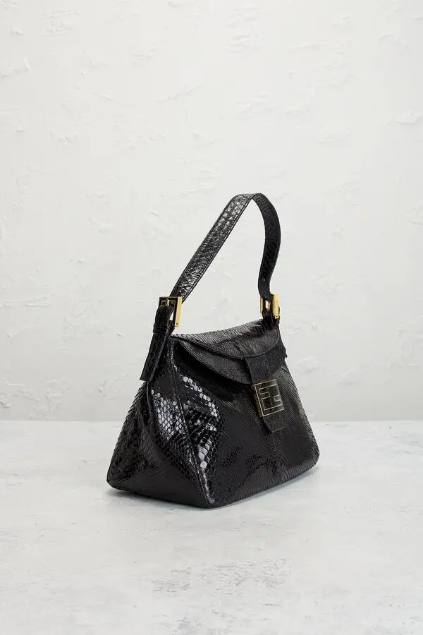 Fendi Vintage Python Mama Baguette Shoulder Bag