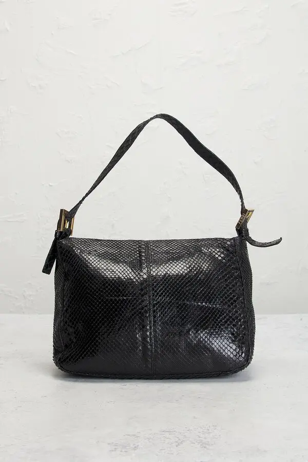 Fendi Vintage Python Mama Baguette Shoulder Bag