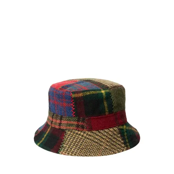 Ralph Lauren Patchwork Wool Plaid Bucket Hat