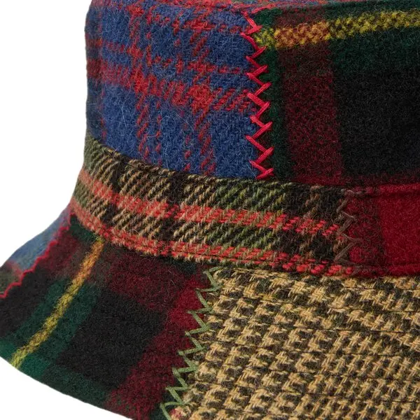 Ralph Lauren Patchwork Wool Plaid Bucket Hat