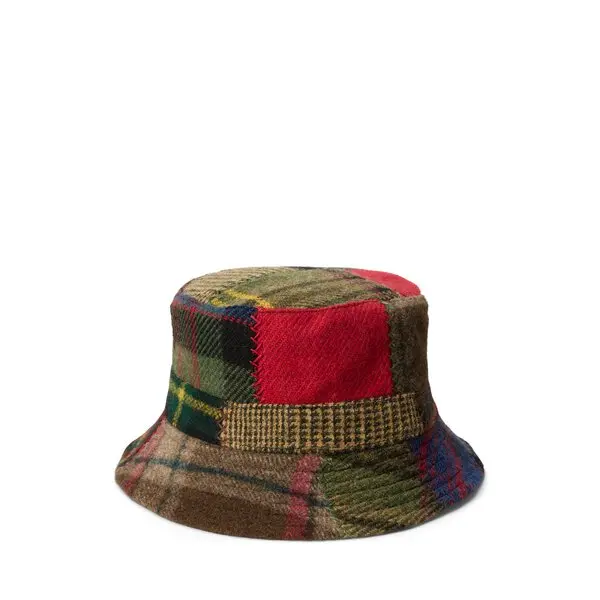 Ralph Lauren Patchwork Wool Plaid Bucket Hat