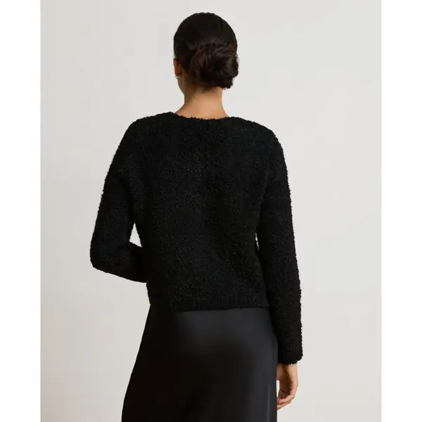 Ralph Lauren Bouclé Crewneck Sweater Jacket