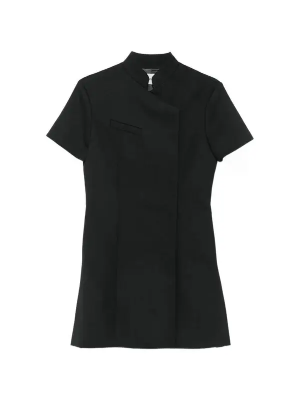 Coperni Clinical High-neck Short-sleeve Mini Dress