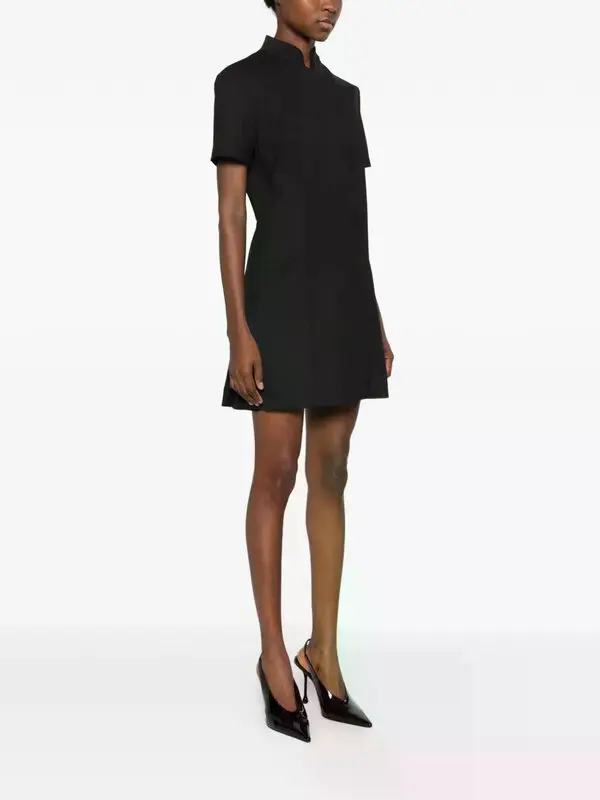 Coperni Clinical High-neck Short-sleeve Mini Dress