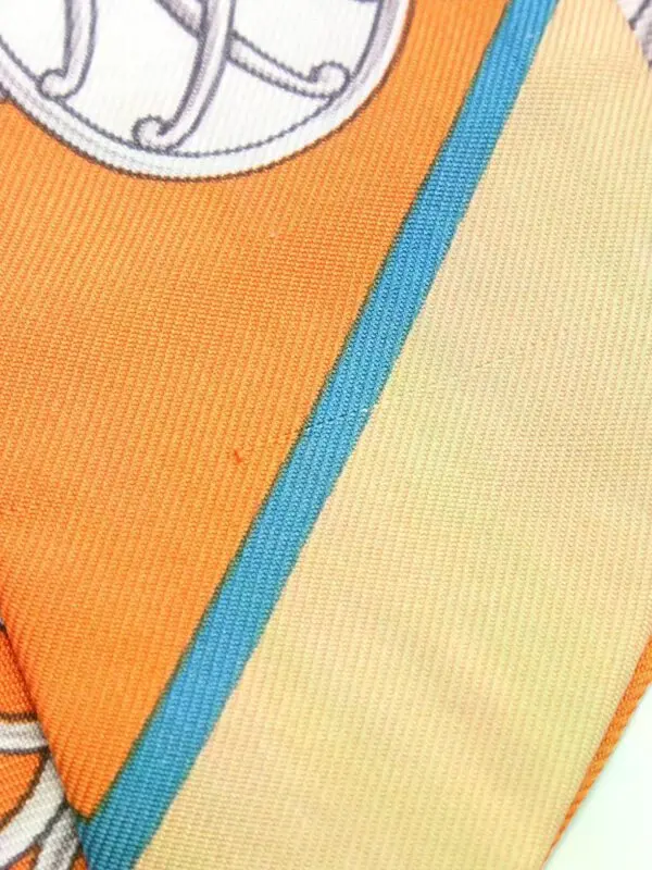 Hermès 2020s Lift Profile Ribbon Scarf - Orange
