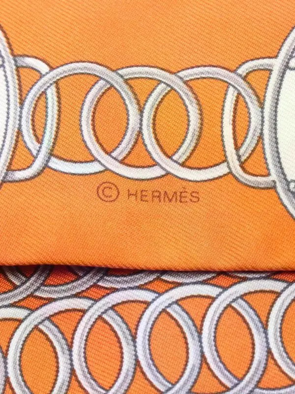Hermès 2020s Lift Profile Ribbon Scarf - Orange