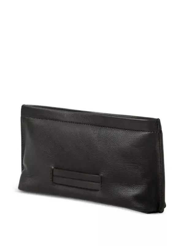 Zegna Logo-plaque Leather Clutch Bag