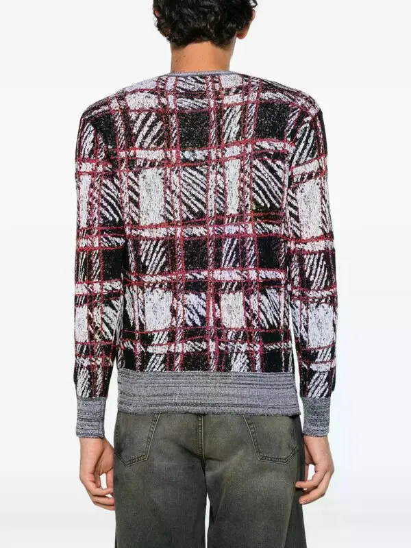 VIVIENNE WESTWOOD Tartan-check Orb-embroidered Sweater