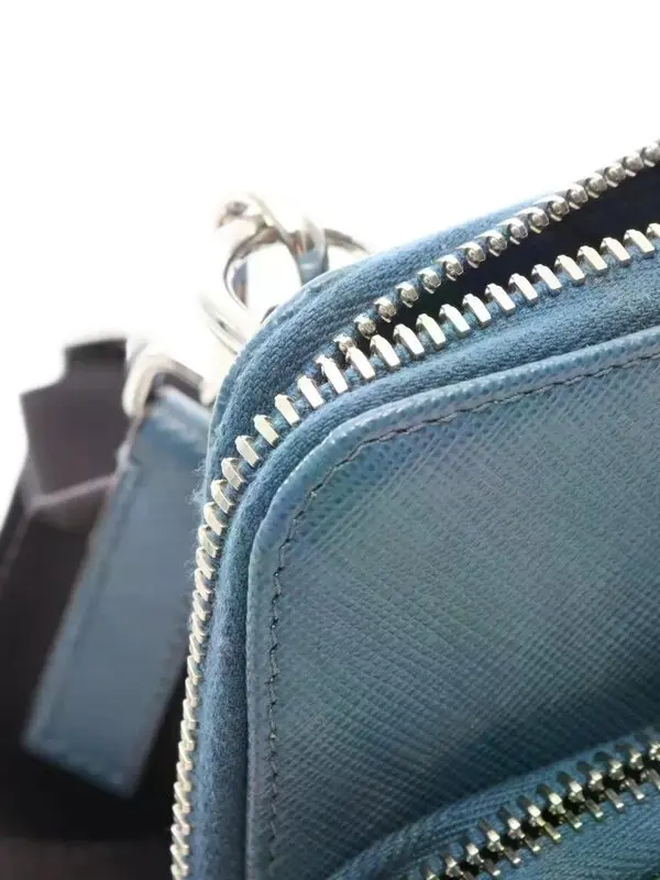 Prada 2010s Saffiano Leather Phone Bag - Blue