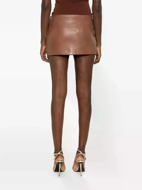 Retrofete Leather Mini Skirt