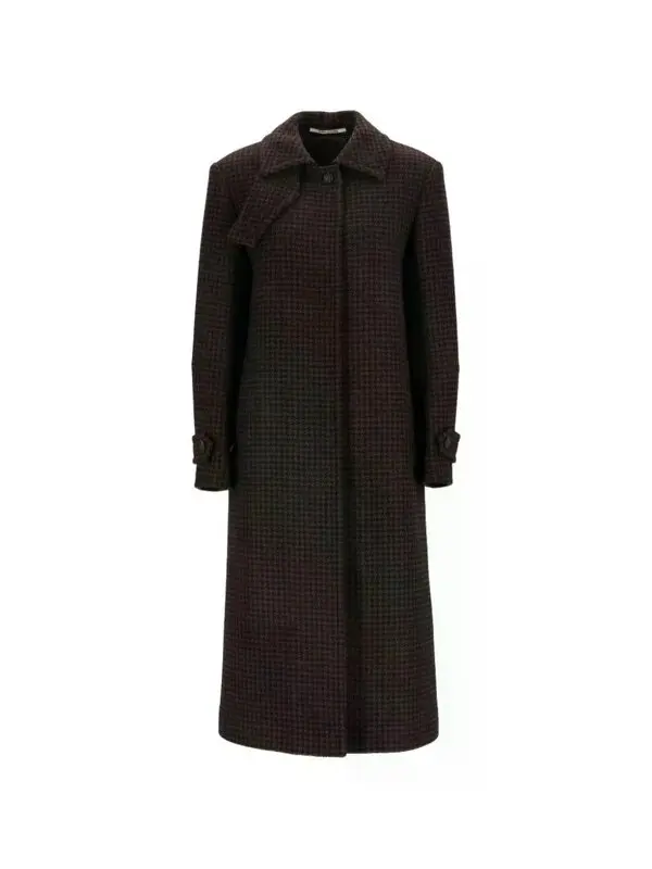 Tagliatore Houndstooth-pattern Virgin Wool Coat