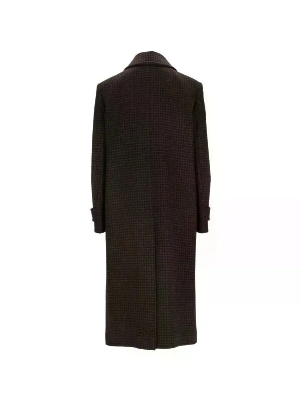 Tagliatore Houndstooth-pattern Virgin Wool Coat
